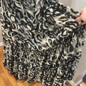 Toleen | Dresses | Nwt Toleen Animal Print Maxi Dress Chiffon Sheer ...